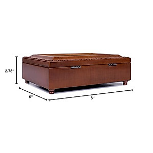 Cottage Garden Daughter I Held You Woodgrain Rope Trim Jewelry Music Box Plays Tune Friend in Jesus