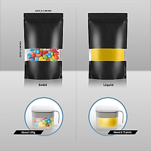 100 pcs 4 * 6 inches +50 pcs 4.7 * 7.8 inches Mylar bags Smell Proof Resealable Storage containers for Tea,Cookies, ediable and samples