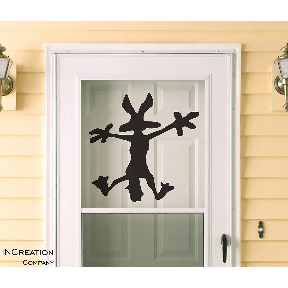 Cartoon Coyote Splat Hitting Wall - Car - Laptop - Decal - Sticker