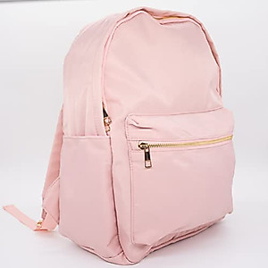 Phlox Collective Nylon Backpack, Fashion Backpack, for Women, Men (Dark Pink)