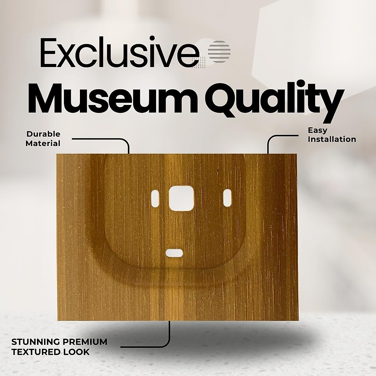 Chestnut Wood Square Wall Plate for Ecobee Smart Thermostat Enhanced and Premium Cover Trim Backplate