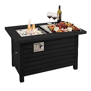 Cuisinart COH-100BK Outdoor Push to Start Ignition, Design Coffee, 40,000 BTU Burner, 41.25" x 26.75" x 24.25", 2-in-1 Patio Fire Pit Table