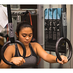 Gymnastic Rings and Straps - Heavy Duty for Gymnastics, Crossfit, & Fitness Training - Best Olympic Home Gym Set