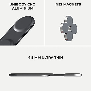 Rolling Square Edge Full Kit with Cell Phone Holder, 15W Magnetic Wireless Charger, and 280-Lumen Laptop Monitor Light for Zoom Meetings, Carrara White