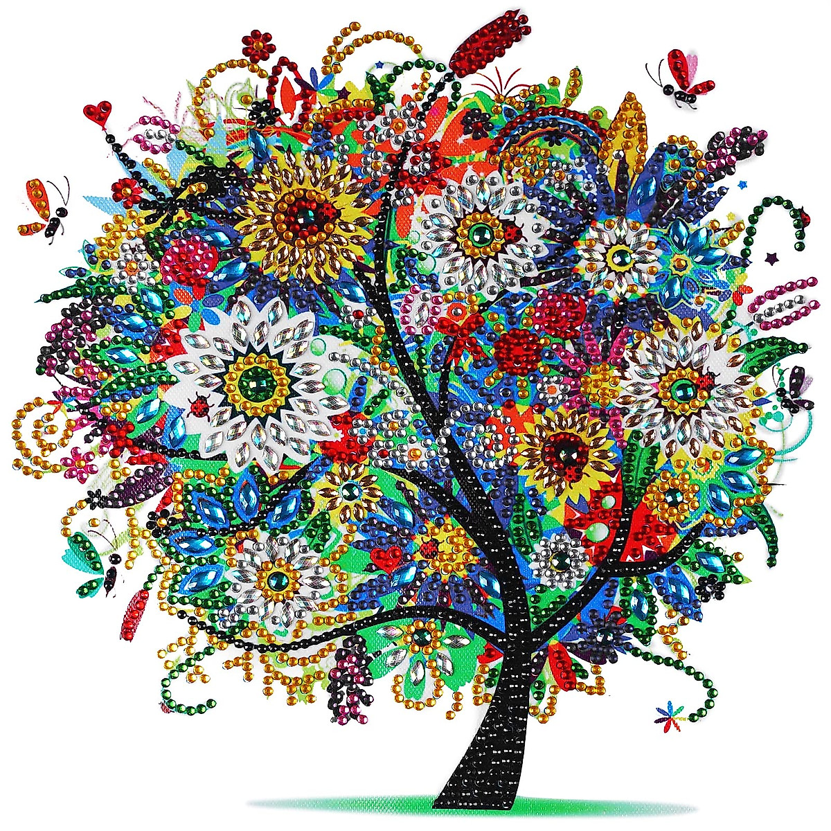 AILLOVCOL 5D Diamond Painting Kits for Adults,5D Diamond Art Kits for Adults Kids Beginner,Special Shape Rhinestone Diamond Painting for Gift Home Wall Art Decor 11.8x11.8inch (Tree-2)