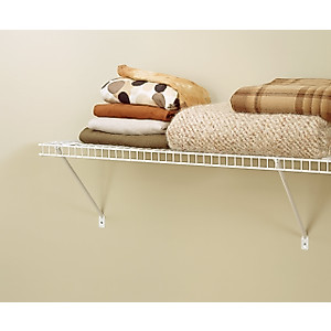 ClosetMaid 5632 Super Slide Ventilated Shelf Kit With Closet Rod, 6' by 12", White