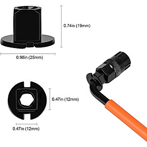 Oumers Bike Cassette Removal Tool, Cassette Freewheel Removal Tool with Chain Whip and Auxiliary Wrench Bicycle Cassette Lock Ring Removal, Freewheel Remover Wrench Sprocket Remover