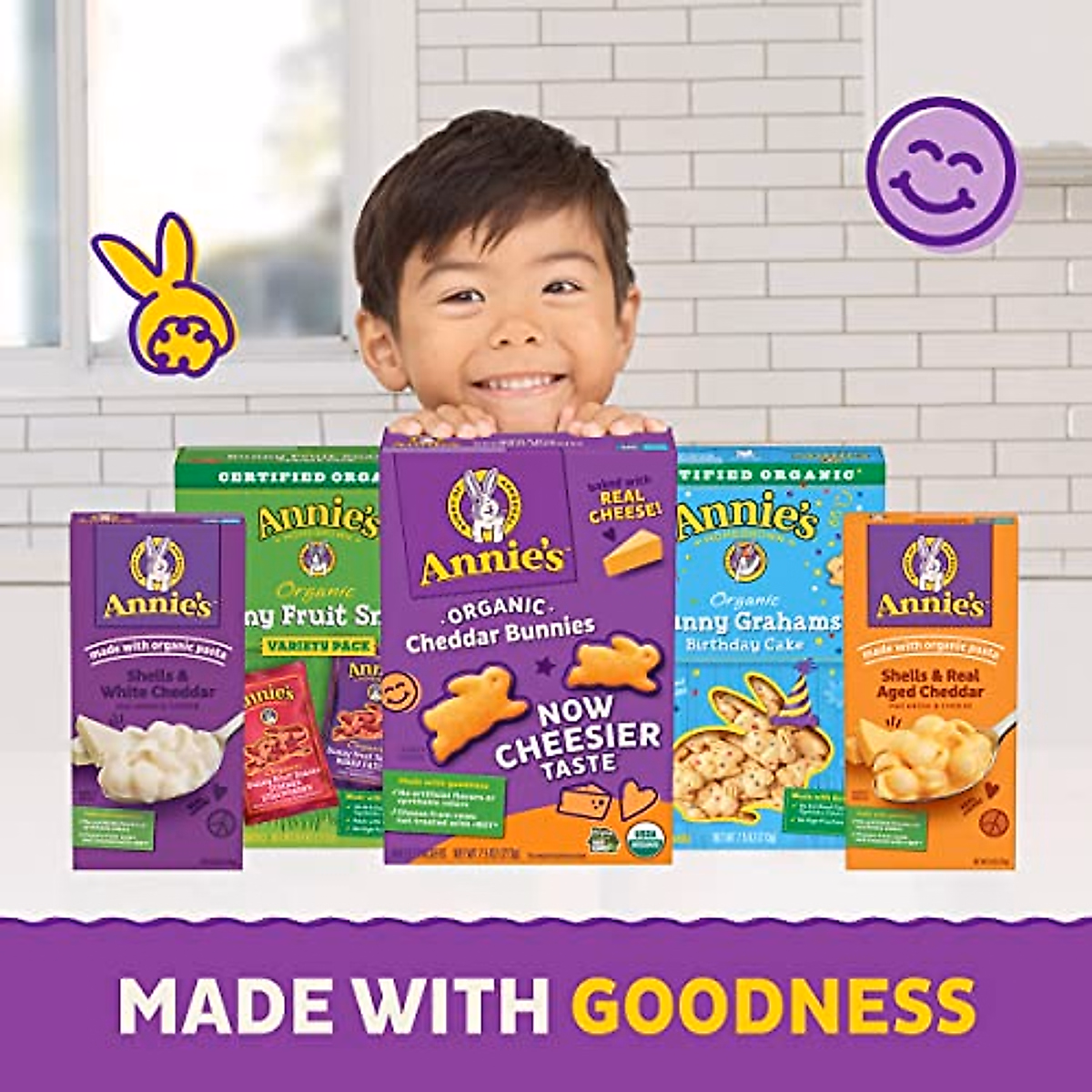 Annie's White Cheddar Shells Macaroni and Cheese with Organic Pasta, 6 oz (Pack of 12)