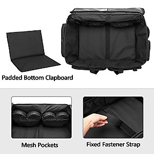 GOBUROS RC Storage Bag for 1/8 and 1/10 Car, RC Carrying Case with Bottom Solid Clapboard for Support and Multi-Pockets for RC Tools (Patent Design)