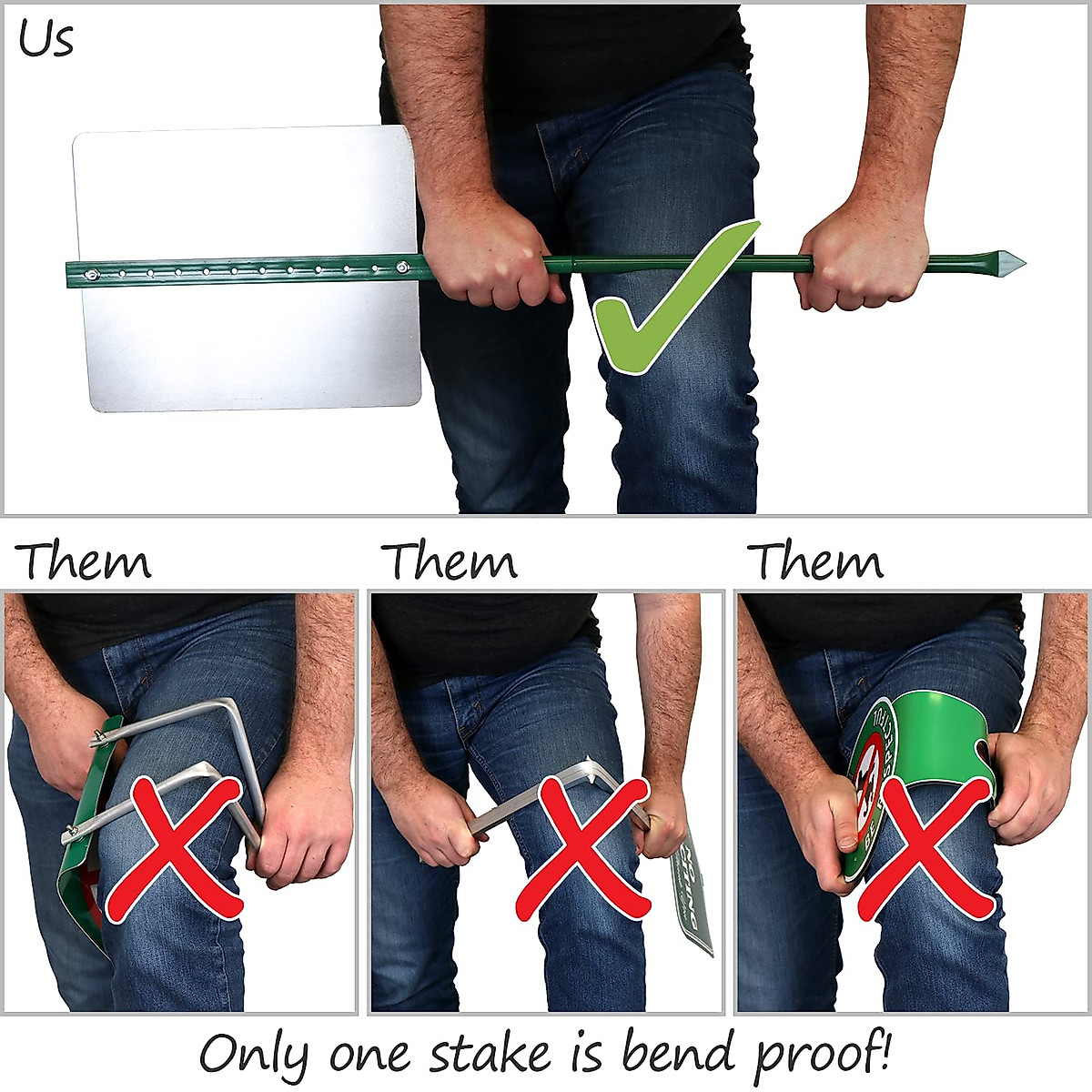 SmartSign 12 x 10 inch “Pet Relief Area” LawnBoss Yard Sign with 3 foot Stake, 40 mil Laminated Rustproof Aluminum, White and Green, Set of 1, Made in USA