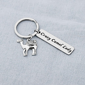 LQRI Camel Jewelry Camel Lover Gift Crazy Camel Lady Keychian With Camel Charm Camel Themed Gifts Camel Girls Gift For Her (K-Camel)