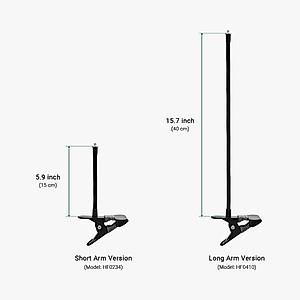 Holicfun Flexible Clip Mount with 15cm Gooseneck for Indoor and Outdoor Security Cameras, Compatible with Ring, Blink, Eufy, Google Nest, Wyze, Arlo, Simplisafe and Other Cameras - Black, 2 Pack