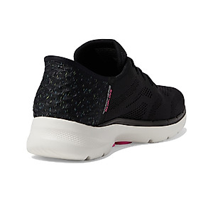 Skechers Go Walk 6 Vivid Idea Hands Free Slip-Ins Black/Multi 8 B (M)