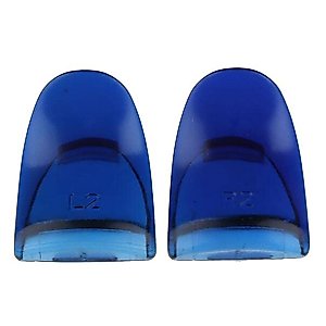 1 Pair L2 R2 Button Extenders Trigger Buttons for PS4 / PS4 Slim / PS4 Pro Game Controller (Clear Blue)