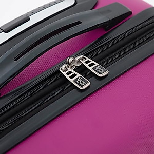 Travelers Club Chicago Hardside Expandable Spinner Luggage, Fuchsia, 20" Carry-On