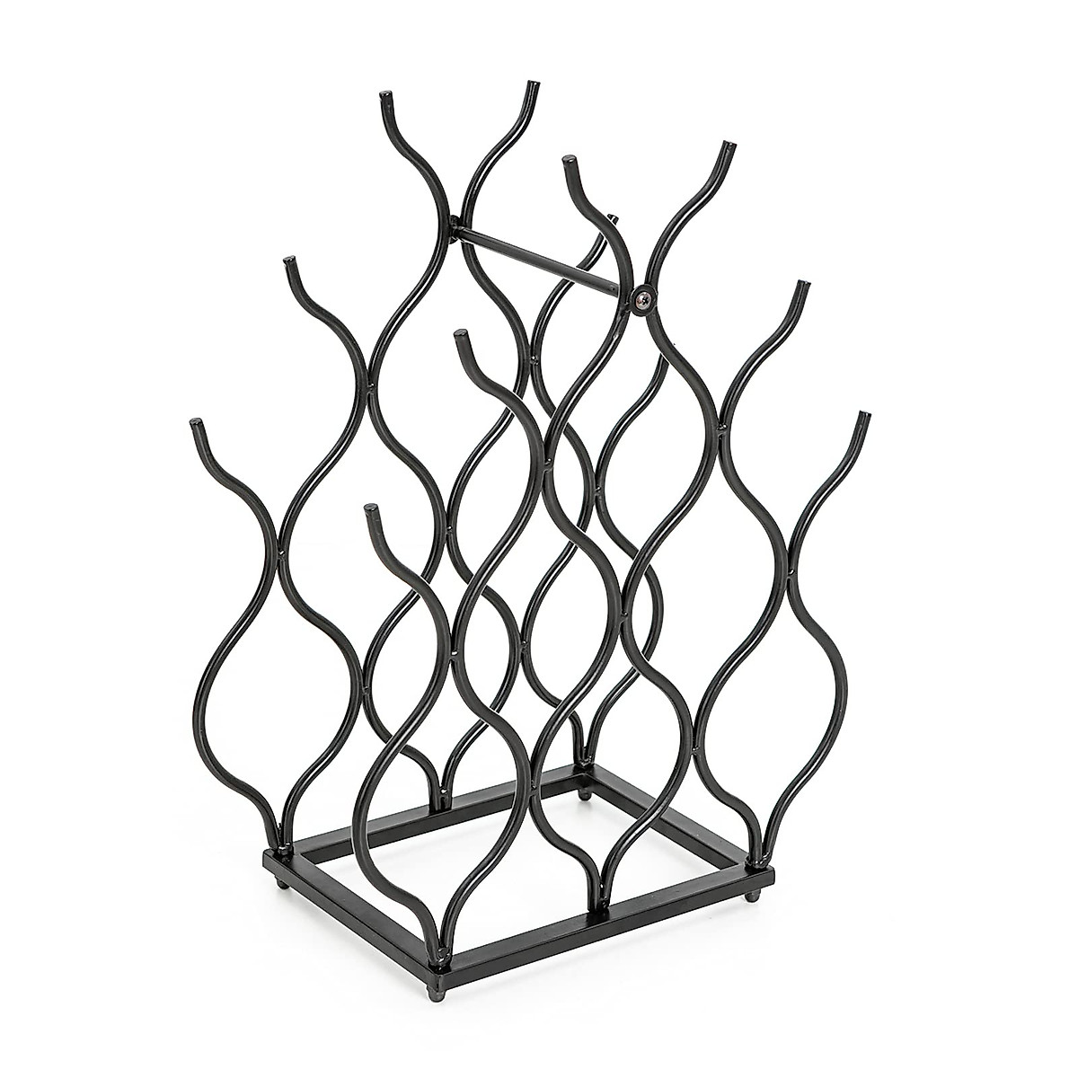 SODUKU Tabletop Wine Rack 11 Wine Bottles Holder Freestanding Countertop Metal Storage Rack for Wine Lovers