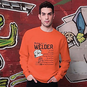Gift for Welders Riding a Bike is Easy Grey and Muticolor Unisex Long Sleeve T Shirt