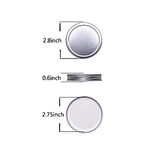 30 Pcs Regular Mouth Mason Jar Lids ，Leak Proof Secure Mason Storage Solid Caps，Metal Mason Canning Lids Decorative Mason Jar Caps for Food Storage.