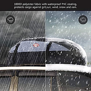 Sailnovo Car Rooftop Cargo Carrier Roof Bag Waterproof 20 Cubic Feet for Top of Vehicle with/Without Rack Car Top Carrier with 10*Reinforced Straps & Storage Bag 1000D