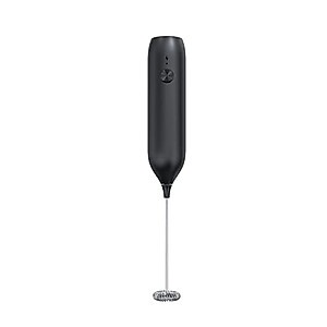 Influtto Powerful Handheld USB Rechargeable Electric Mini Compact Milk Frother, Foam Maker,Mini Mixer and Coffee Blender Black Color