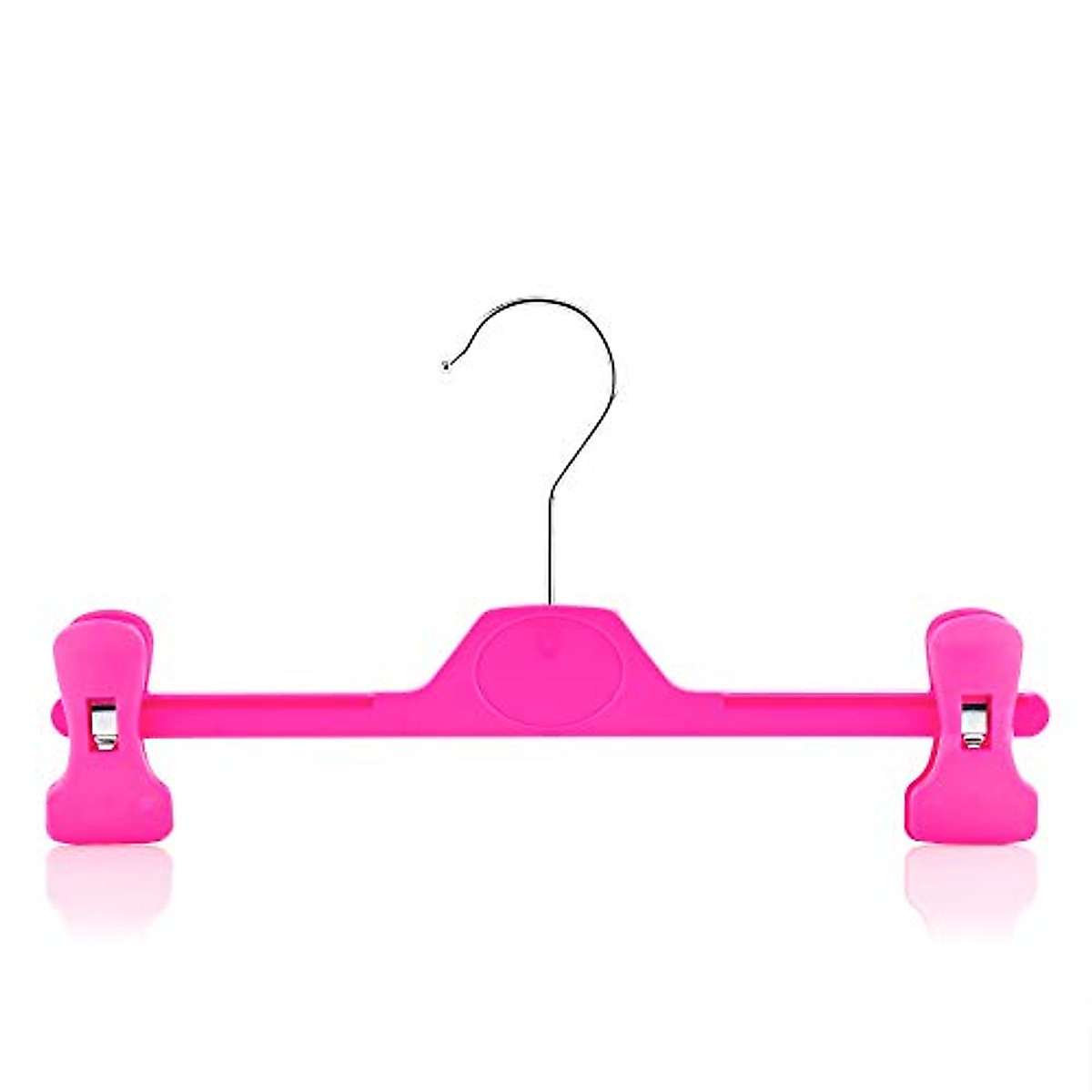 HANGERWORLD 10 Pink 11inch Plastic Kids Coat Clothes Garment Pants Skirt Baby Toddler Clip Hangers