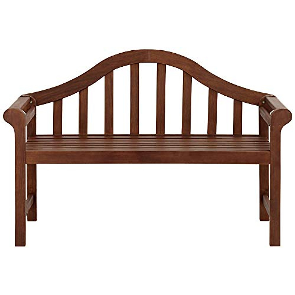 Teal Island Designs Concorde 53" Wide Dark Natural Acacia Wood Outdoor Bench