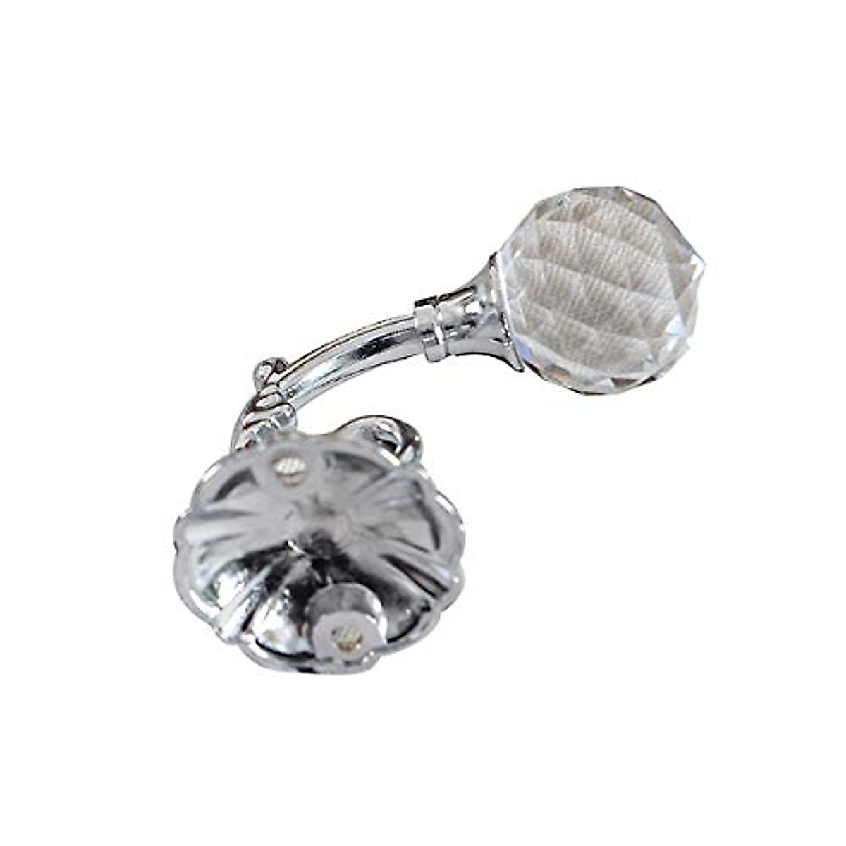 VOSAREA Pack of 2 Vintage Crystal Rose Pattern Wall Curtain Hook Coat Hat Handbags Towel Single Hook Wall Mount Hanger