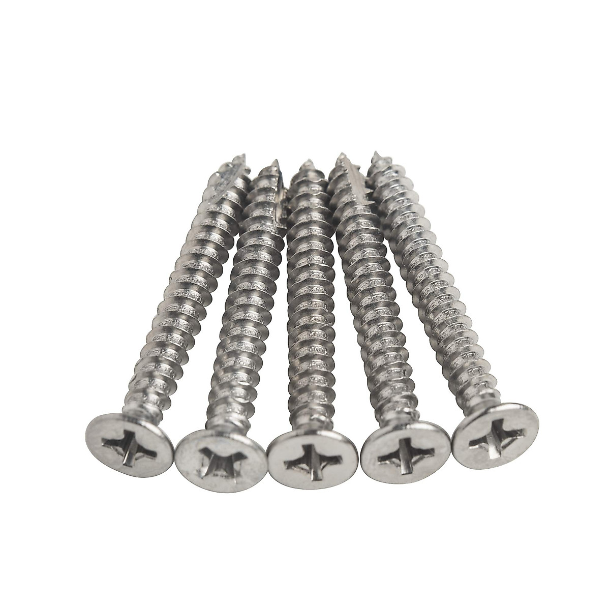 Hinge Outlet Satin Nickel Wood Screws for Hinges 9 x 1.5 Inch - 24 Pack