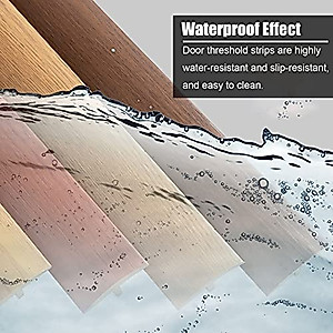 VREOX Wood Grain Carpet Edge Transition Strips/Trim Strips，Reducer Flute Between for Uneven Floors，Laminate Flooring Threshold Covering Strips (Color : Red)