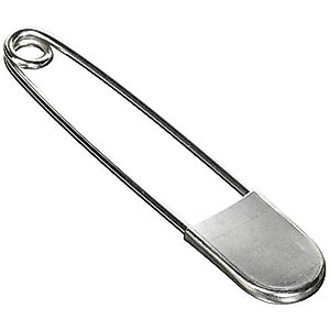 Tool Gadget Large Safety Pins, 5 inch Safety Pins, 10 PCS Stainless Steel Safety Pins Large, Silver Huge Strong XL Safety Pins, Extra Large Laundry Pins for Blankets, Heavy Laundry, Upholstery(5")