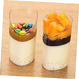 Luxshiny 15pcs small containers disposable glasses yogurt cup trifle bowl candy jar