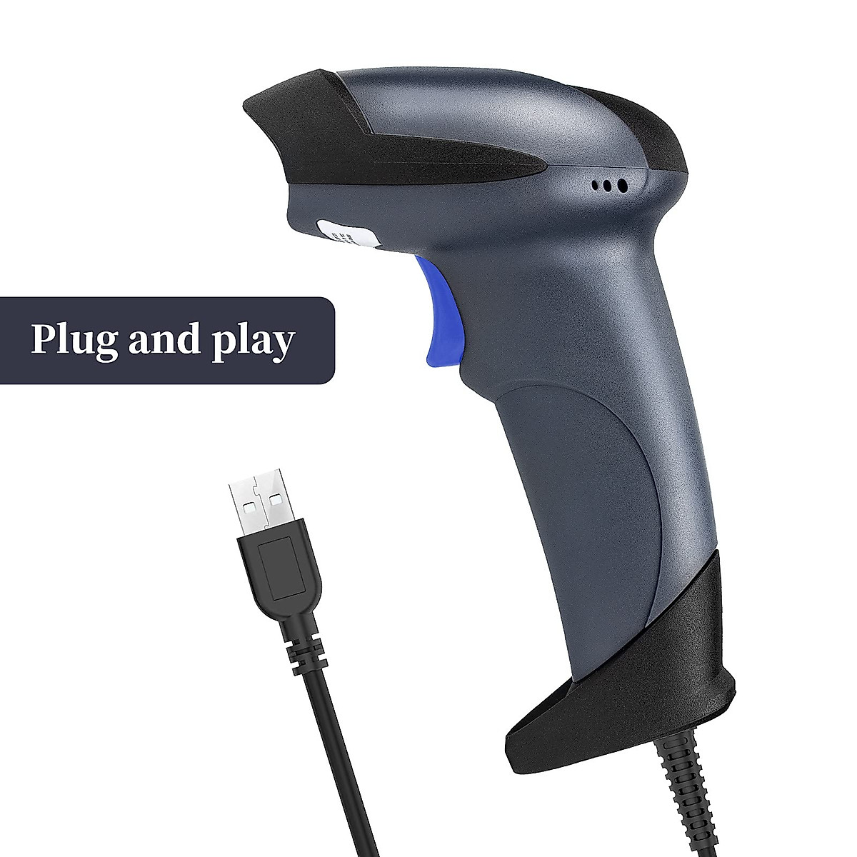 NETUM 2D Barcode Scanner with Stand USB 2.0 Wired QR Code Imager Automatic Barcode Reader Handhold Scanner Gun with USB Cable for Laptops, Computers, Cashier, POS -M5S
