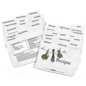 Recipe Card Divider 3-by-5-Inch Set