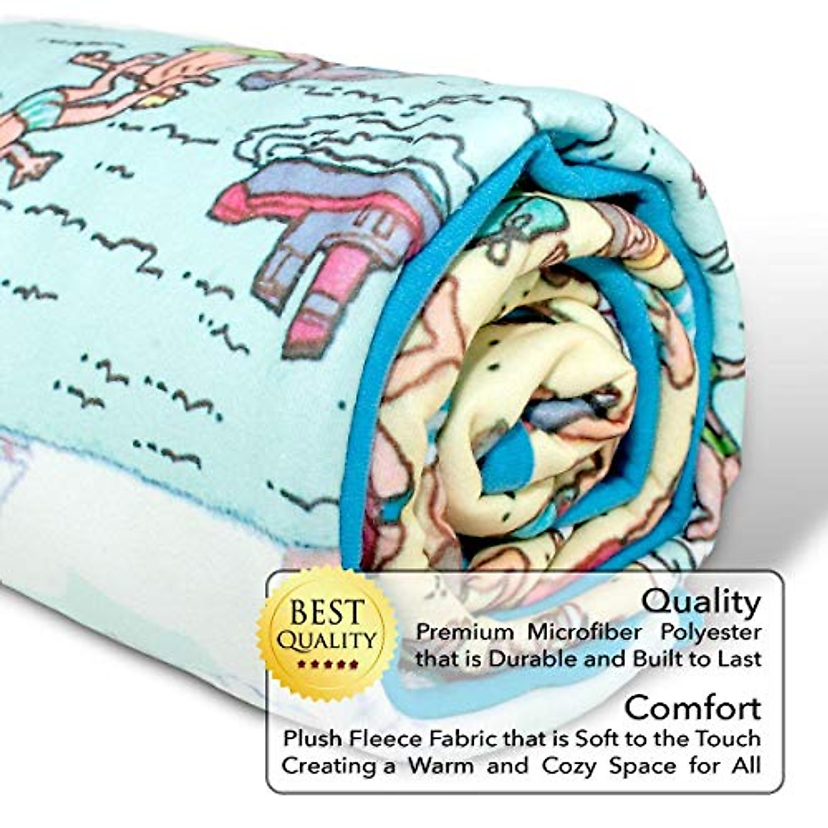 JUST FUNKY Waldo Collectibles | Where’s Waldo On The Beach Fleece Throw Blanket | 45” x 60”