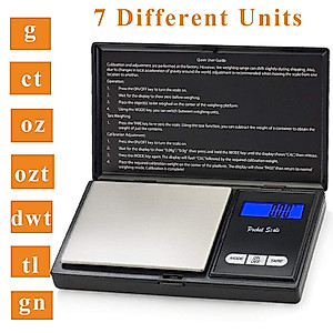 Luoyer Archery Arrow Scale Digital Pocket Scale Portable High-Precision Accurate Electronic 500g by 0.01g/7692grain by 0.15grain with LCD Display Mini Scale for Weighing Arrow Tips Arrowhead