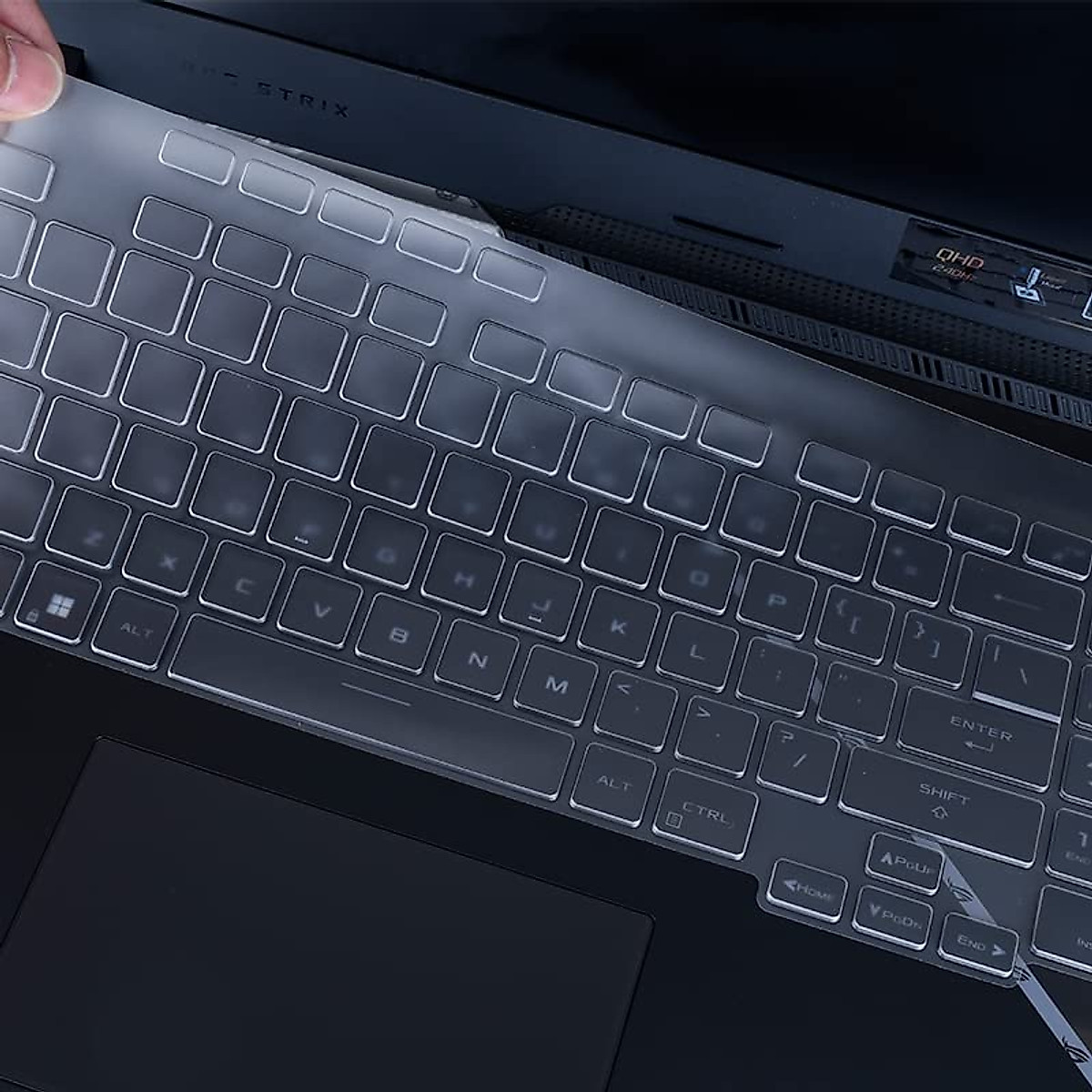 Keyboard Cover for 17.3" ASUS ROG Strix Scar 17 G733 G733ZX G733ZM G733PZ G733PY, ROG Strix Scar 17 SE G733CX, ROG Strix G17 G713 G713QR G733ZS Laptop, ROG Strix G17 Keyboard Skin Protector - TPU