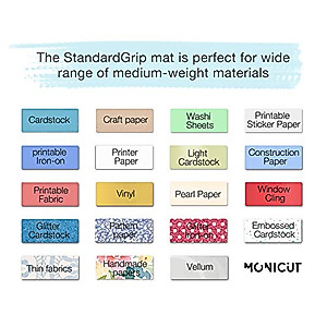 Monicut Cutting Mat 12x24 for Silhouette Cameo 4/3/2/1(Standardgrip, 3 Pack) Durable Cut Mat with Adhesive&Sticky Non-Slip PVC Perfect for Crafts, Quilting, Scrapbooking, Sewing and all Arts