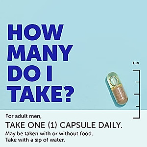 SmartyPants Multivitamin for Men: Omega-3 DHA, Zinc for Immunity, Vitamins D3, C, B6, Folate, Vitamin A, B12, One Per Day, 30 Capsules, 30 Day Supply