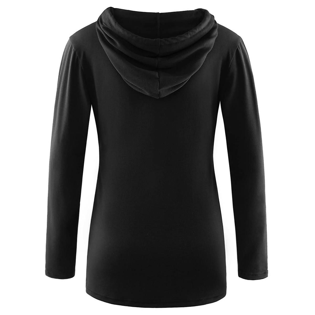 GINKANA Women's Nursing Hoodie Sweatshirt Long Sleeves Breastfeeding Maternity Casual Clothes Black