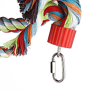 Jusney Bird Perch, Large Parrot Toys 63 Inch Climbing Rope Bungee Bird Toys