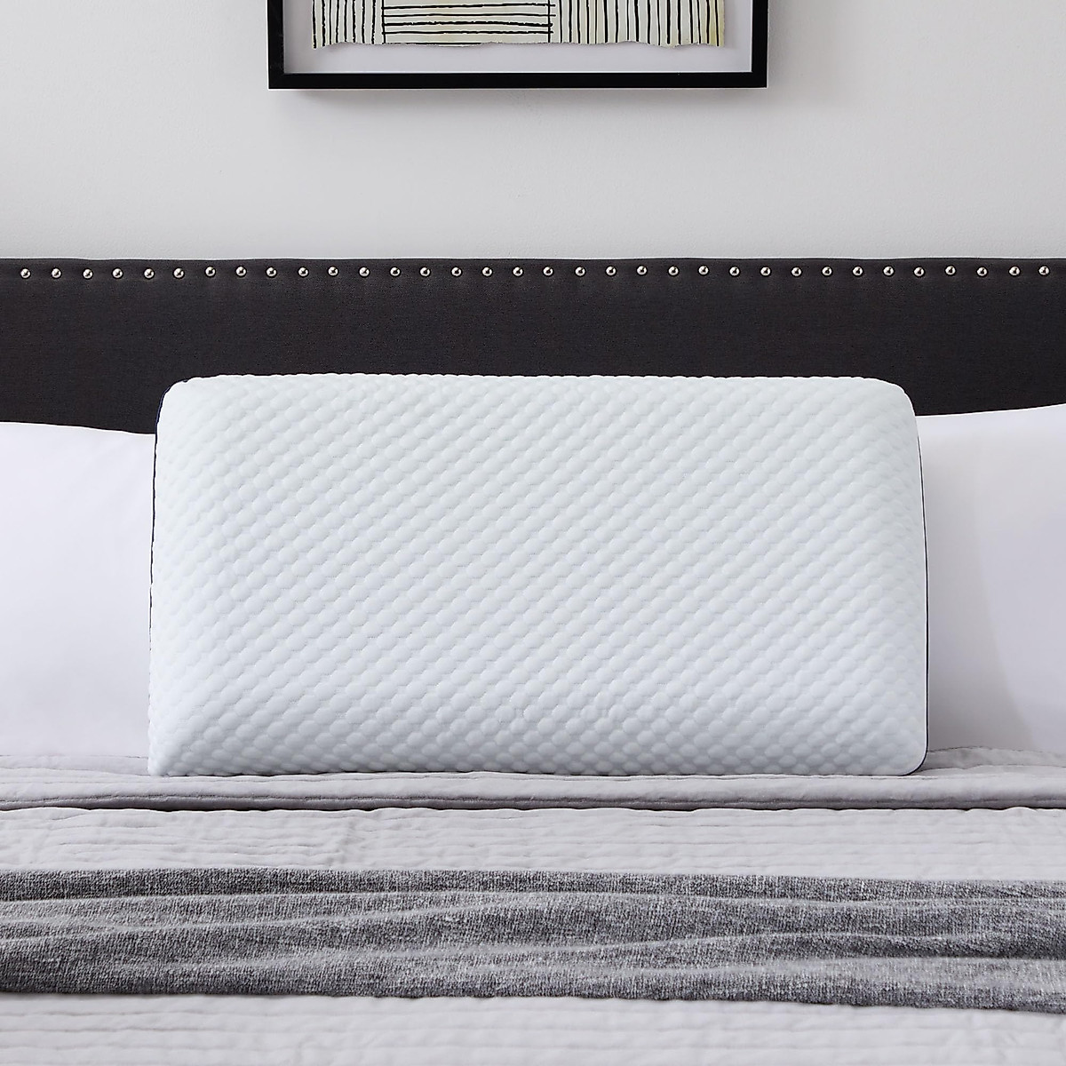 Weekender Gel Memory Foam Pillow – 1 Pack Standard Size – Ventilated - Washable Cover White