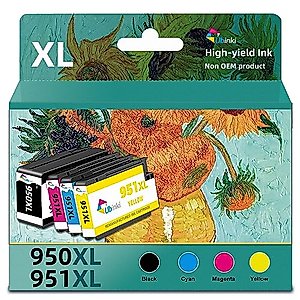 950XL 951XL Ink Replacement for HP OfficeJet Pro 8600 8610 8620 Printer Ink Cartridge Compatible for HP 950 951 XL HP950 HP951 XL Combo Pack to Officejet pro 8100 8625 8630 8660 8615 276DW Printer