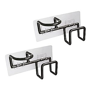 Qinwuwu XXHong 2Pcs Kitchen Brush Stick Sponge Stand Self-Adhesive Kitchen Sink Sponge Stand Kitchen Tools Storage Stand Dishwashing Sponge Brush Accessory Stand