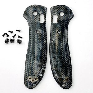 Aibote 1 Pair Micarta Handle Scales Handles Patch DIY Tool Material Designed for Benchmade Griptilian 551 550(Screws Included)