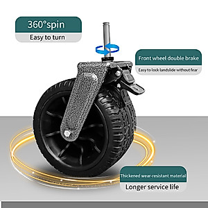 FRANSOUL Collapsible Foldable Wagon, Utility Wagon Garden Trolley Cart Adjustable Handle All-Terrain Beach Wheels & Drink Holders, for Shopping Outdoor Camping Beach Garden, Green+White