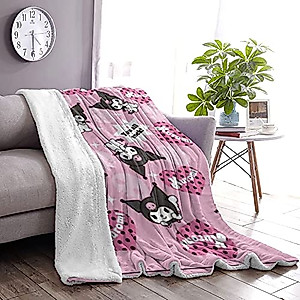 Ultra-Soft Micro Fleece Blanket Plush Lightweight Throw Blankets for All Seasons Living Room Bed 50"X40"