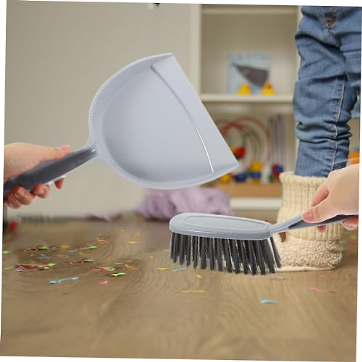 ORFOFE 5pcs Broom Dustpan Mini Dust Pan Micro Brushes Kid Broom Mini Household Dustpans Small Dustpan and Brush Mini Cleaning Tools Aid Tiny Cleaning Broom Scraper Supplies Purple The Pet