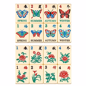 Linda Li New! - American Mahjong Set The Artisan Collection: Butterfly Series – in Blue Nautical Soft Bag