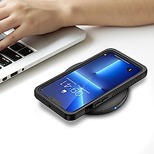 Lanhiem for iPhone 13 Pro Max Case, IP68 Waterproof Dustproof Shockproof Cases with Screen Protector, Full Body Protective Front and Back Cover for iPhone 13 Pro Max - 6.7 inch (Black)