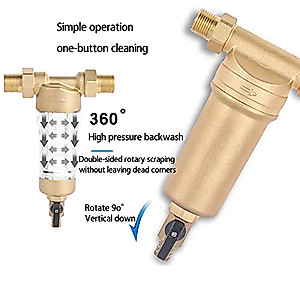 CJGS Prefilter-Water Pre-Filter,Whole House Water Filter Purifier System for Under-Sink Filters Reusable Water Filter,40 Micron, 316 Stainless Steel Filter